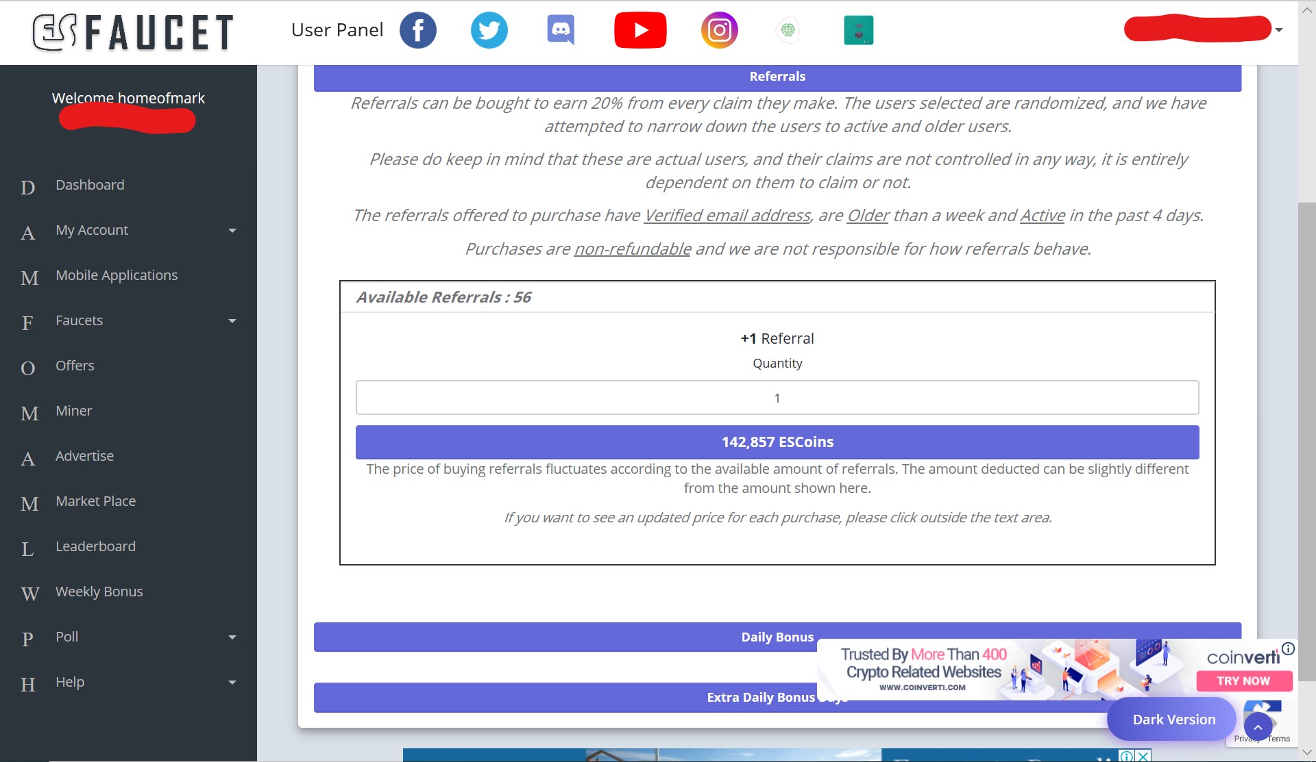 ES Faucet, ES.BTCNewz.com Review (Probably the Final Update) - Home of Mark