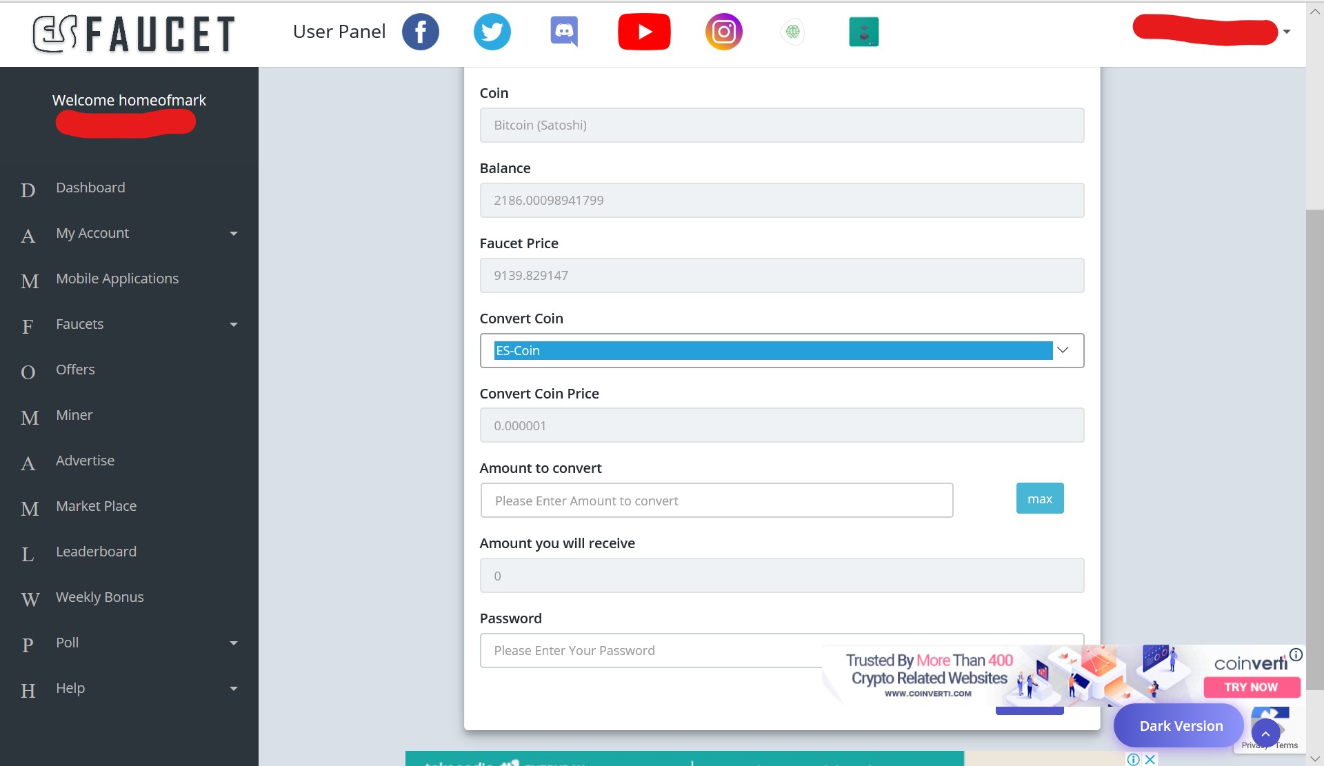 ES Faucet, ES.BTCNewz.com Review (Probably the Final Update) - Home of Mark