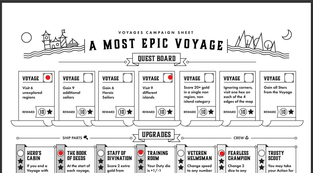 Voyages Print & Play Game Review - Home of Mark